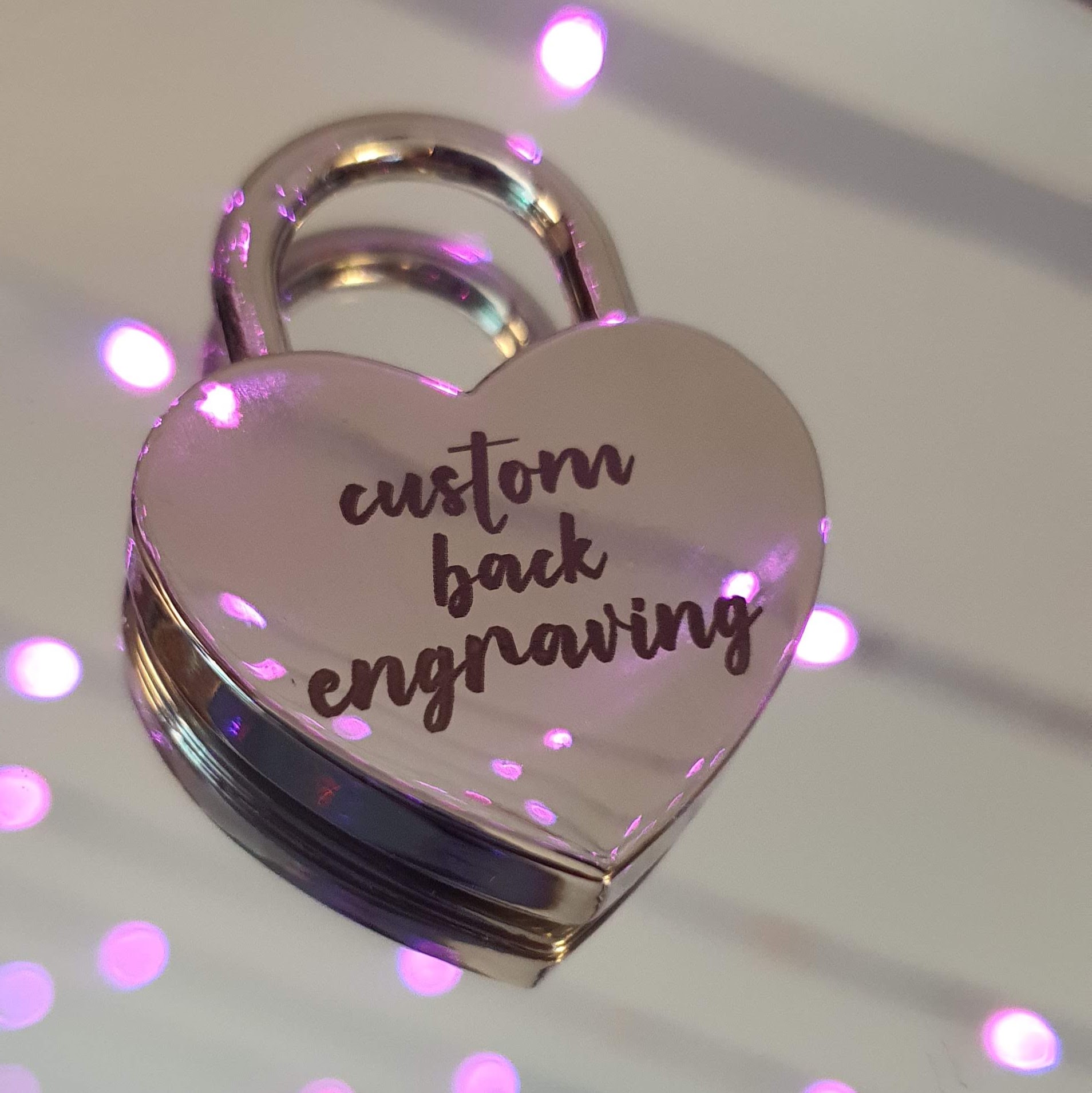 Custom Engraved Padlock (Silver or Gold) - Ceremony Leather