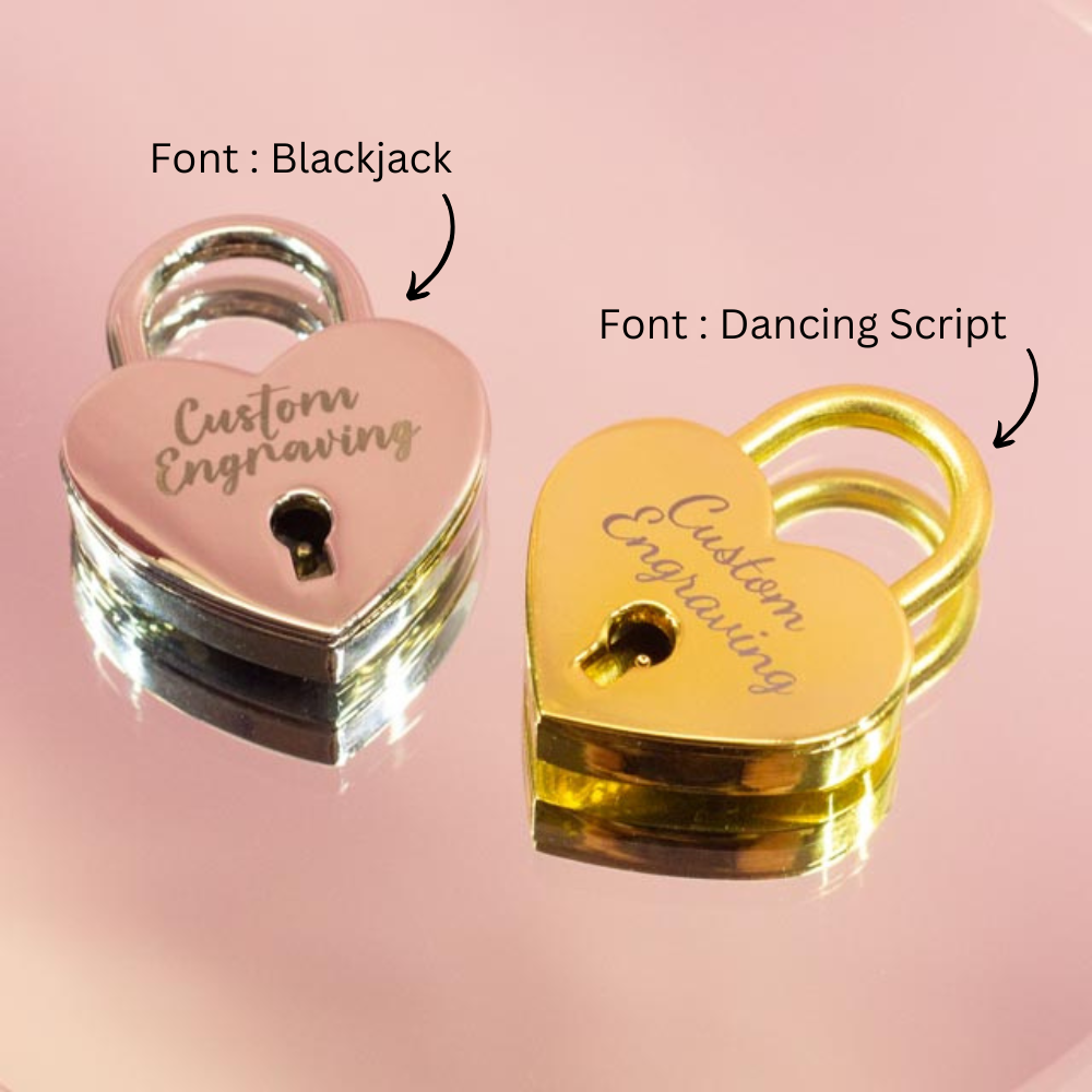 Custom Engraved Padlock (Silver or Gold) - Ceremony Leather