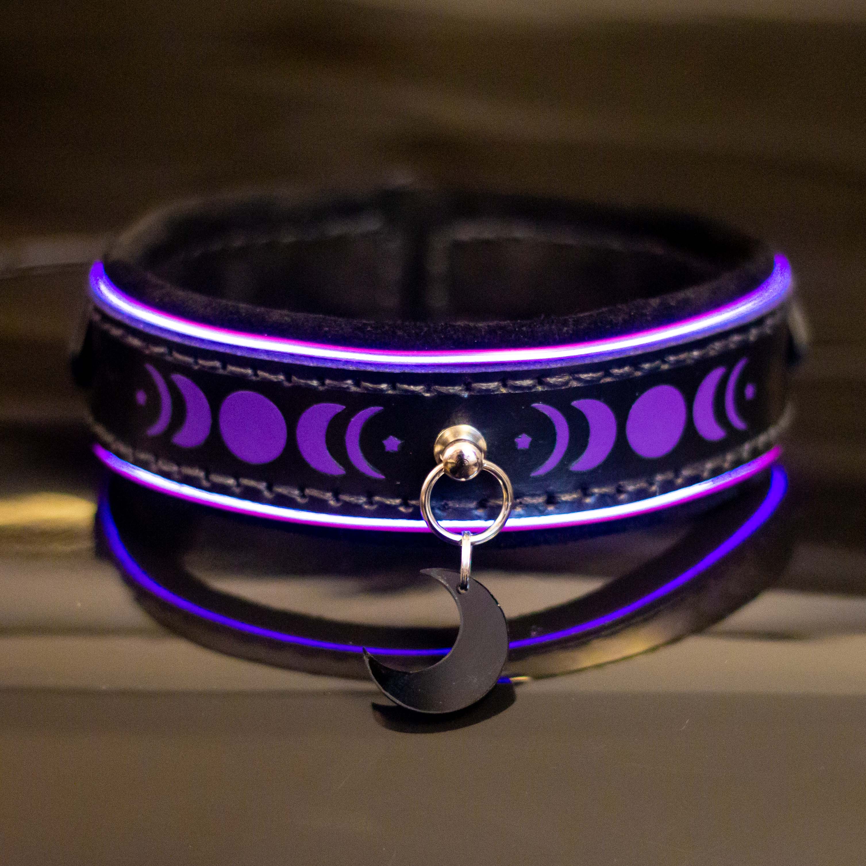 Custom Neon Light-Up Collar - Ceremony Leather