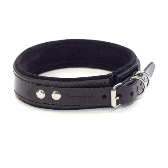 Suede Padded Moon Phase Collar - Ceremony Leather