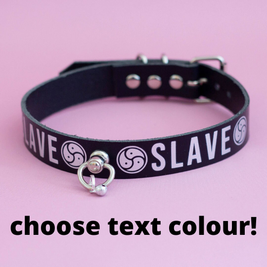 Personalised Slave Collar - Ceremony Leather